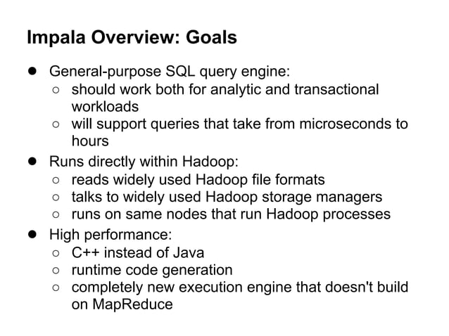 An Introduction to Impala – Low Latency Queries for Apache Hadoop | PPT