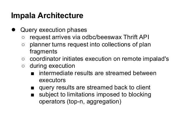 An Introduction to Impala – Low Latency Queries for Apache Hadoop An Introduction to Impala – Low Latency Queries for Apache Hadoop