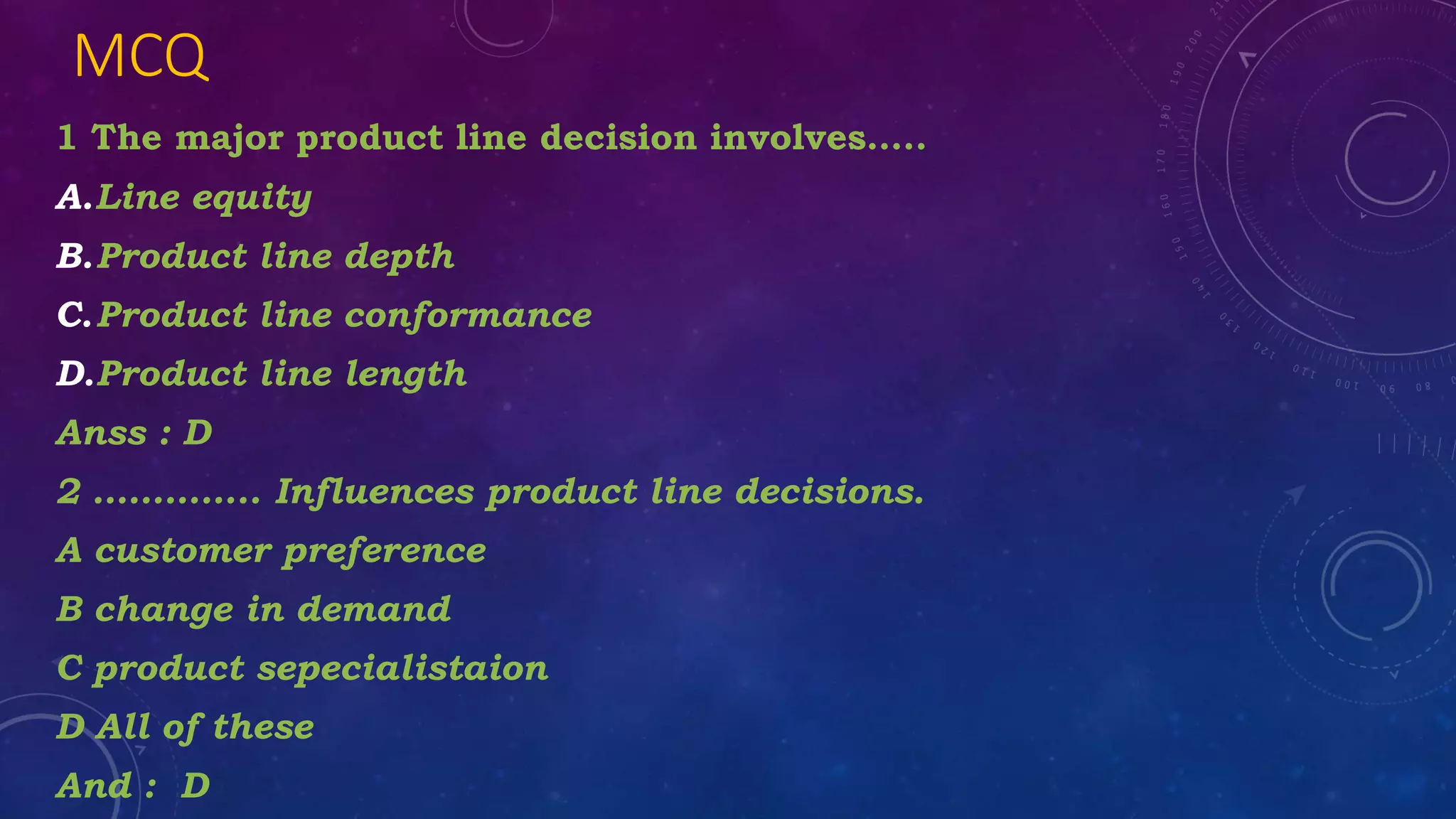 Product line decision | PPTX