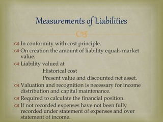 RECOGNITION AND MEASUREMENT OF ASSETS AND LIABILITIES | PPTX