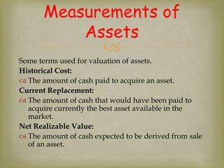 RECOGNITION AND MEASUREMENT OF ASSETS AND LIABILITIES | PPTX