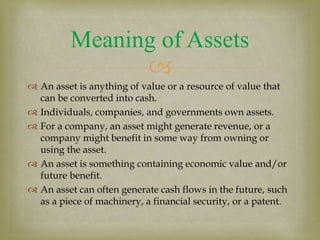 RECOGNITION AND MEASUREMENT OF ASSETS AND LIABILITIES | PPT