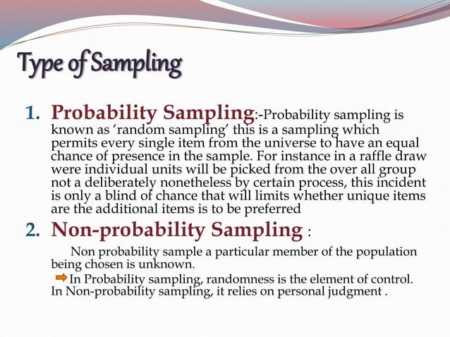 SAMPLING MEANING AND TYPES | PPT