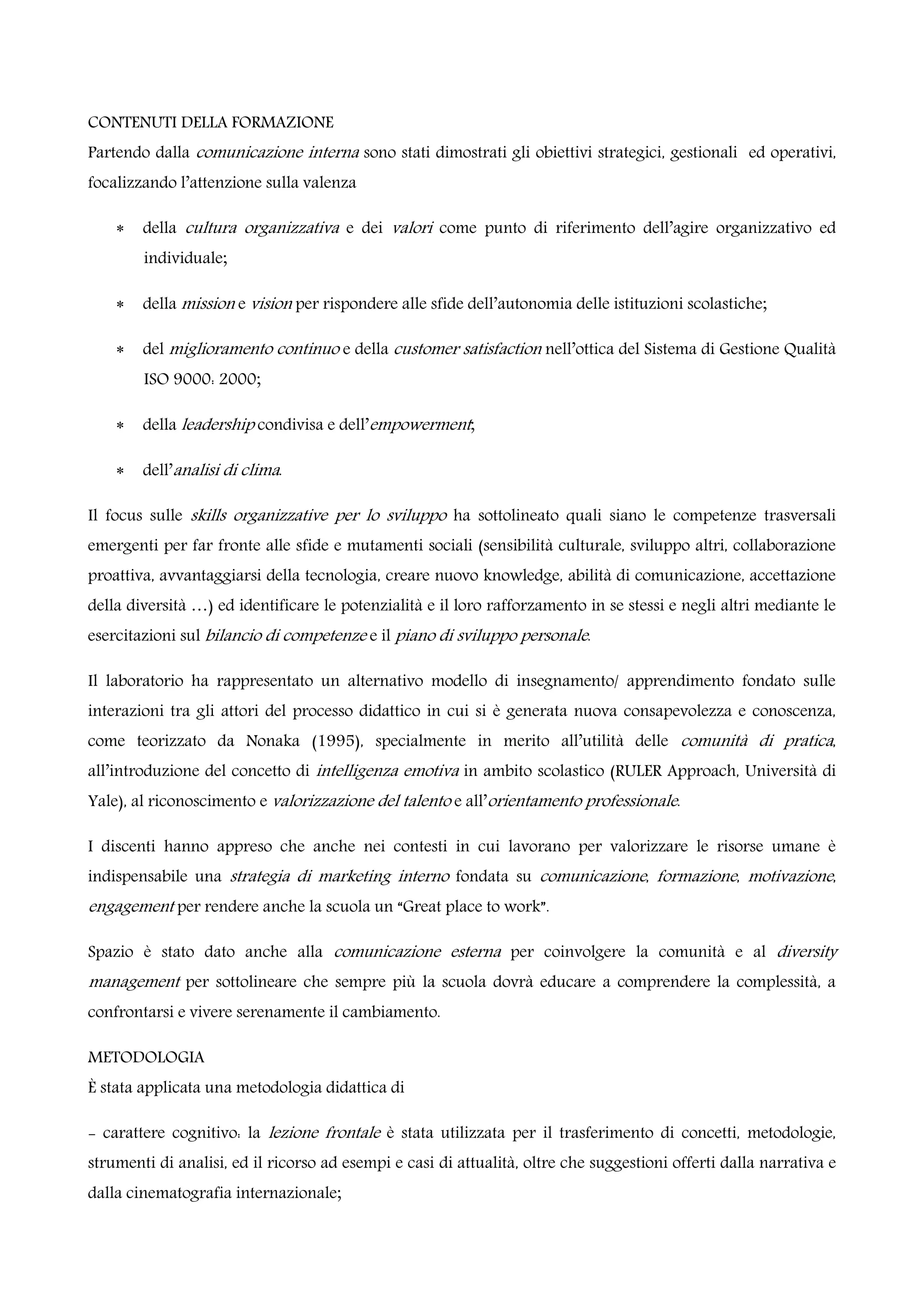 Imparare a gestire le risorse umane a scuola un caso studio cristina felice civitillo | PDF ...