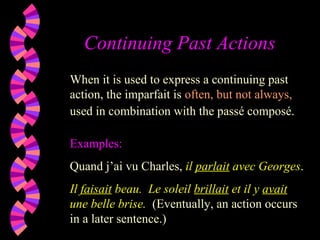 Imparfait vs passe compose | PPT