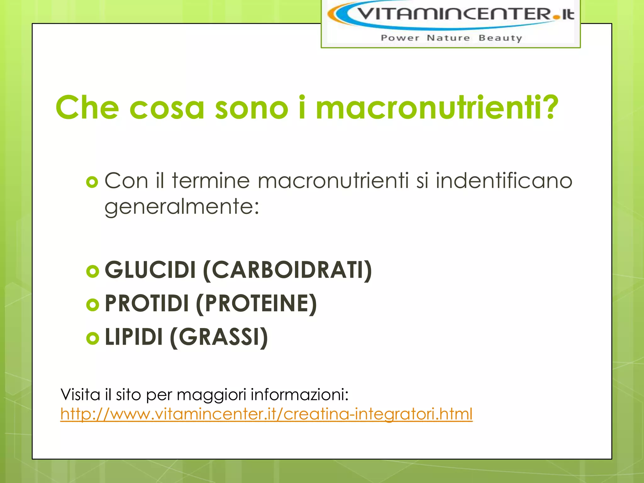 Macro V.s Micro Nutrienti | PPTX