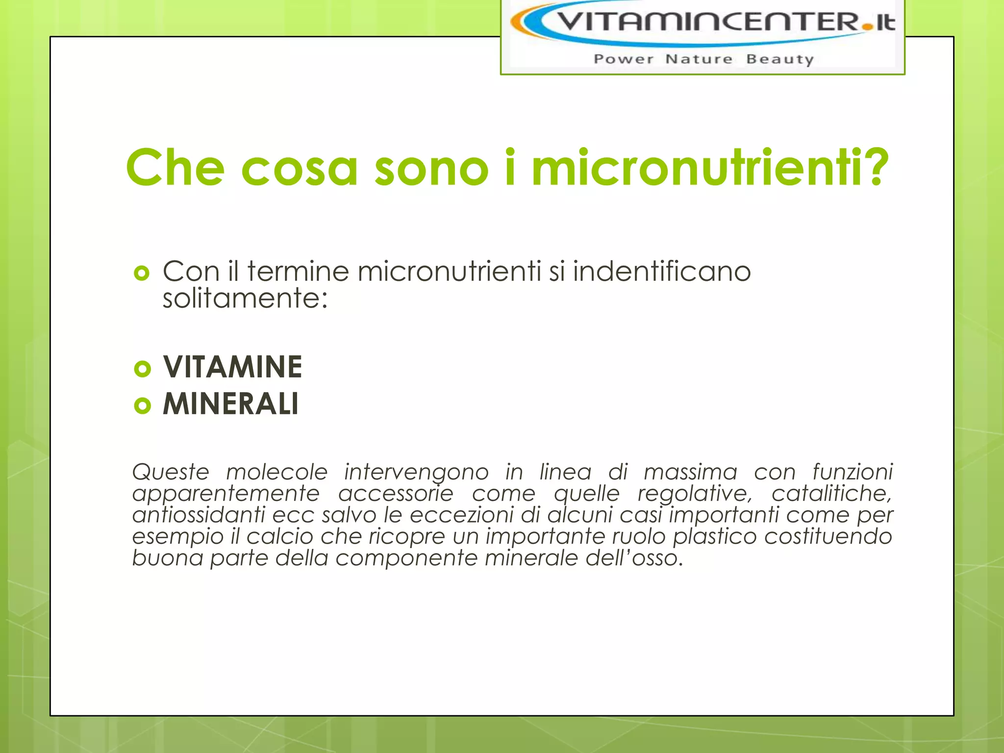 Macro V.s Micro Nutrienti | PPTX