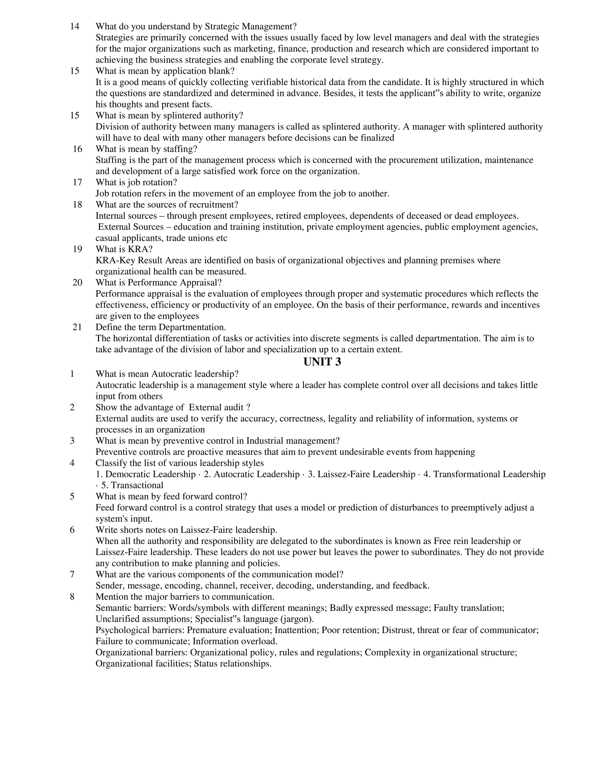 GE3792 INDUSTRIAL MANAGEMENT PART A QUESTION BANK WITH ANSWERS | PDF