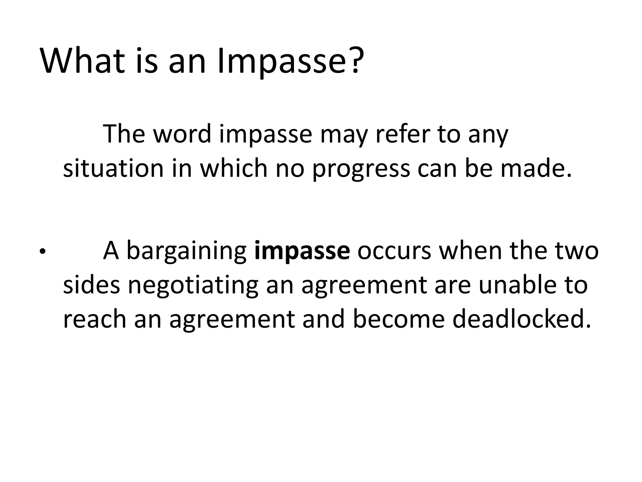 Impasse & deadlock | PPTX