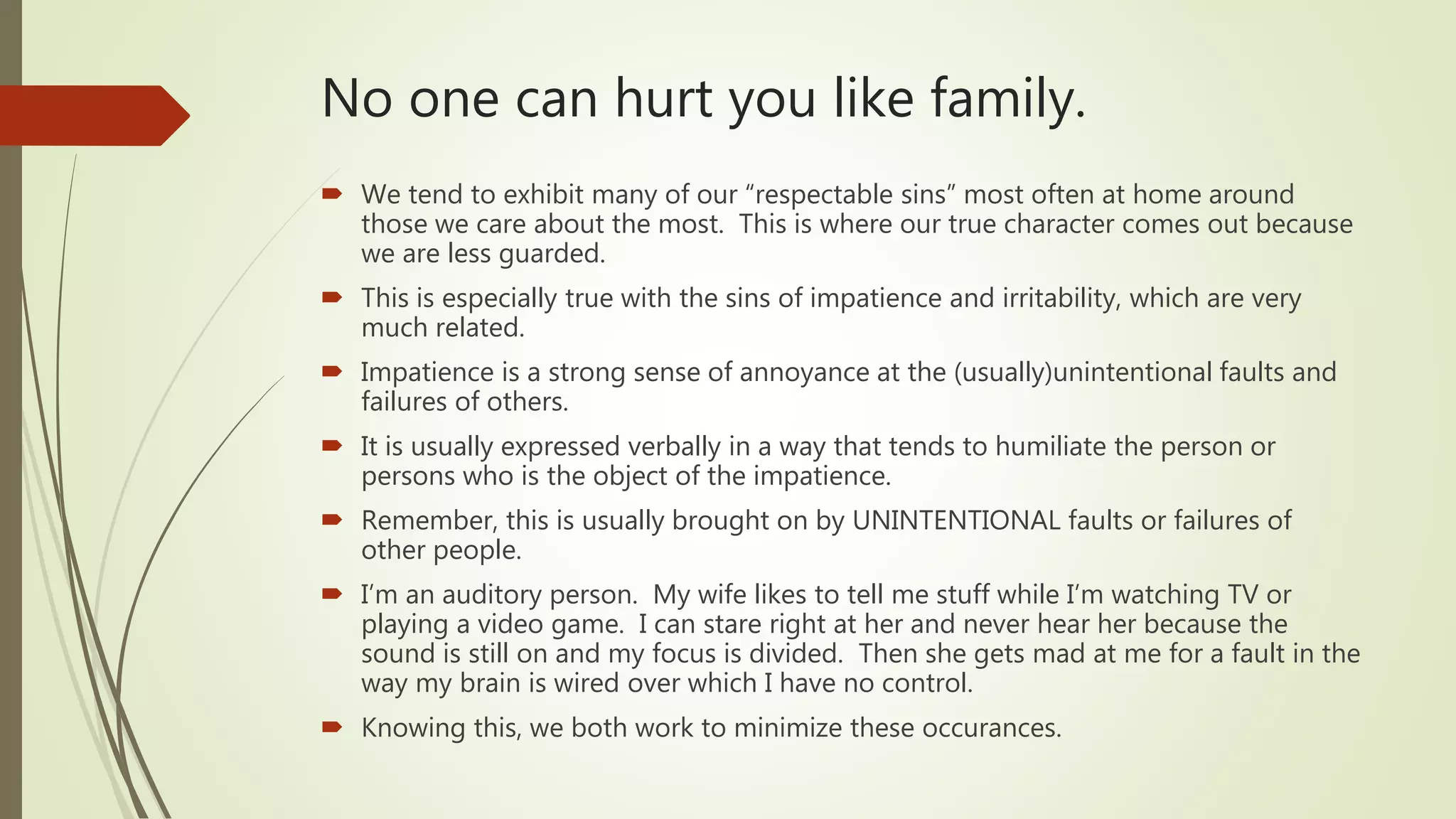 Impatience and irritability | PPT