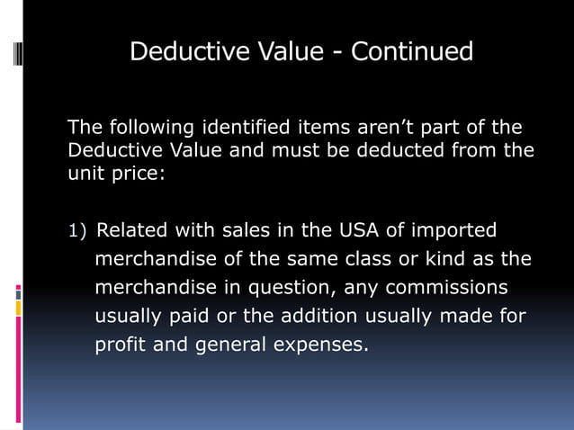 IMPORT COMPLIANCE - CUSTOMS VALUATION | PPTX