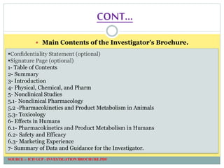 INVESTIGATIONAL MEDICINAL PRODUCT DOSSIER & INVESTIGATION BROCHURE | PDF