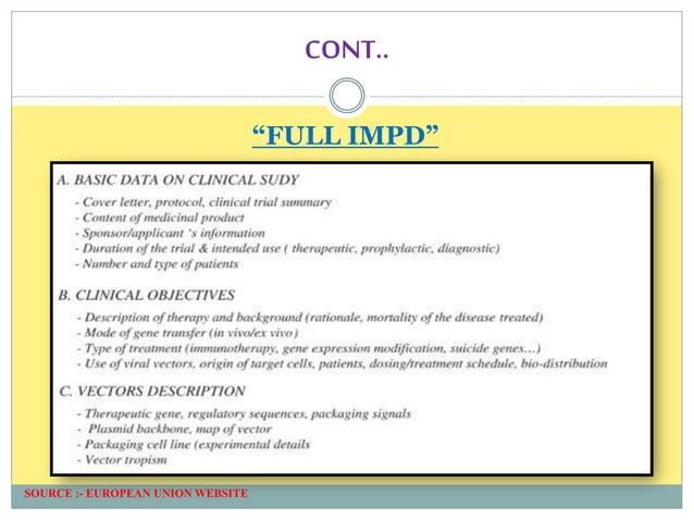 INVESTIGATIONAL MEDICINAL PRODUCT DOSSIER & INVESTIGATION BROCHURE ...