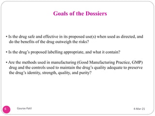 investigational medicinal product dossier and Dossier. | PPTX