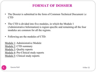 investigational medicinal product dossier and Dossier. | PPTX