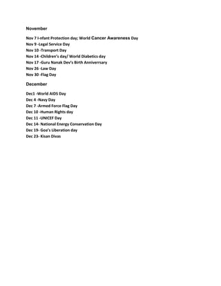 Imp dates | DOCX
