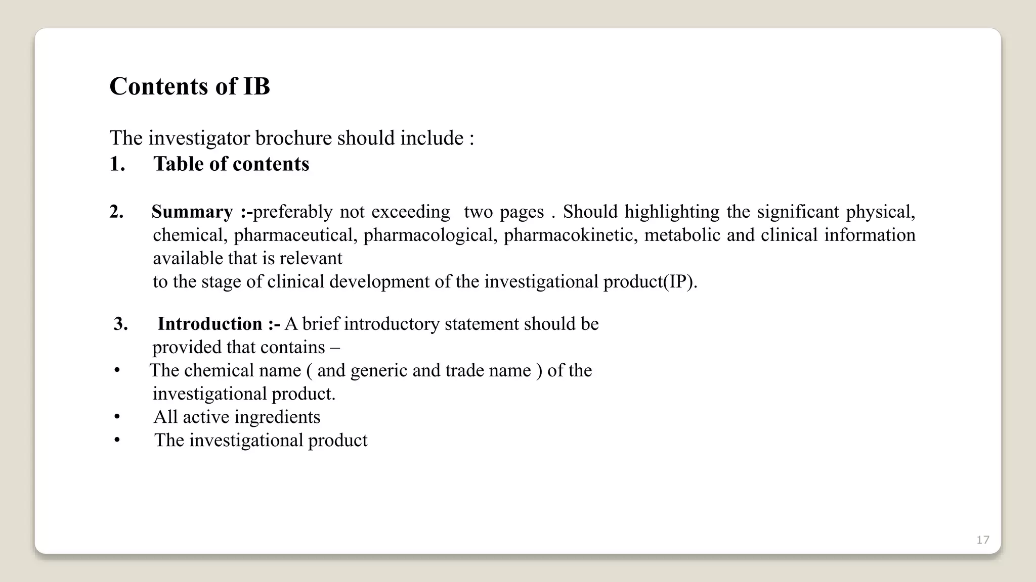 Investigation of Medicinal Product Dossier (IMPD) and Investigator ...
