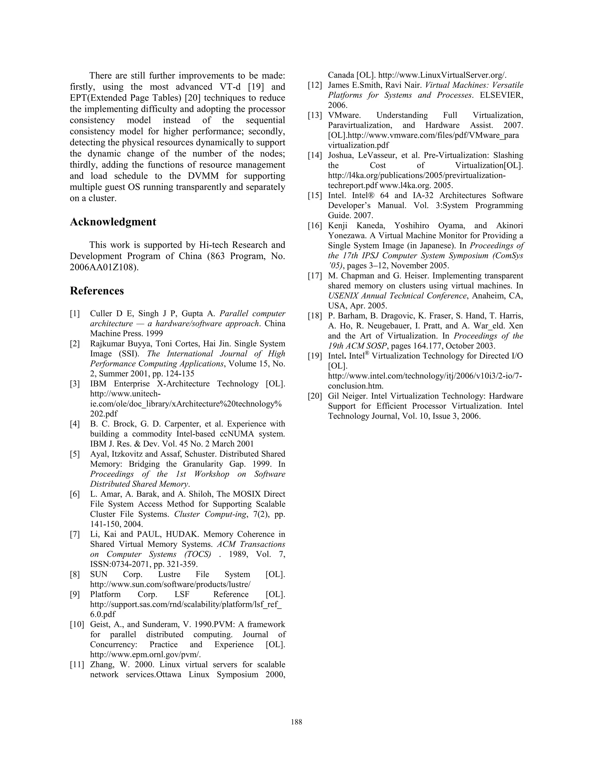 Imp (distributed vmm) | PDF