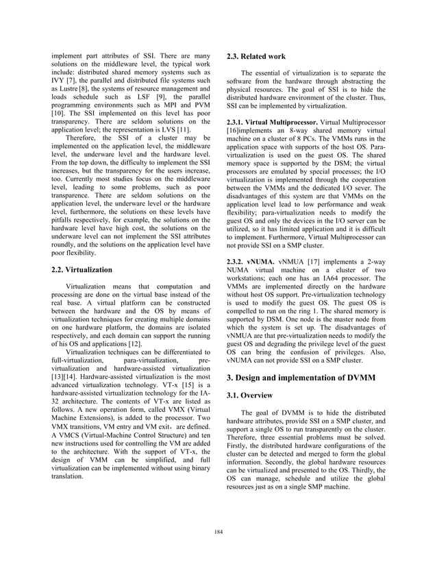 Imp (distributed vmm) | PDF