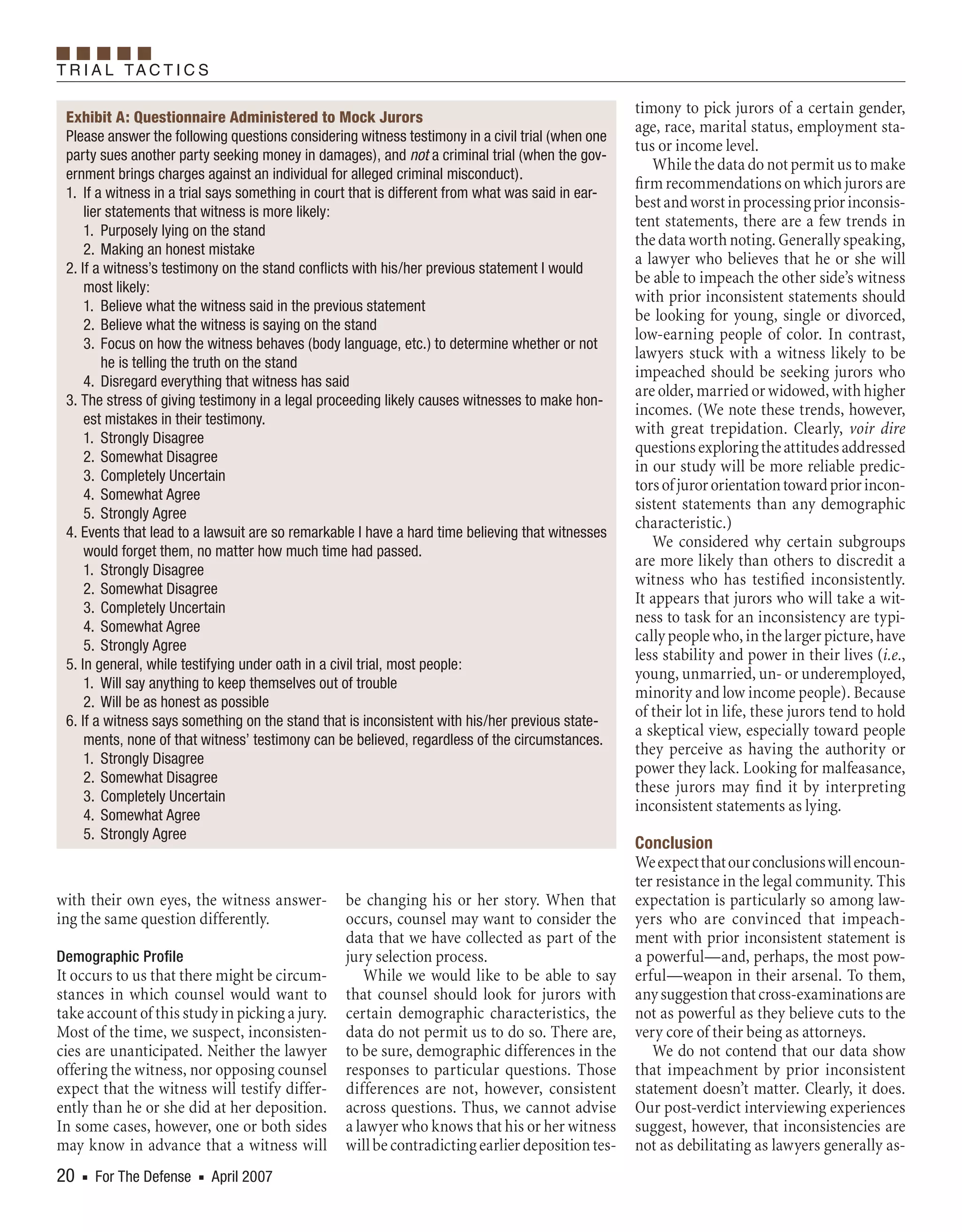 Impeaching With Prior Inconsistent Statements | PDF | Law