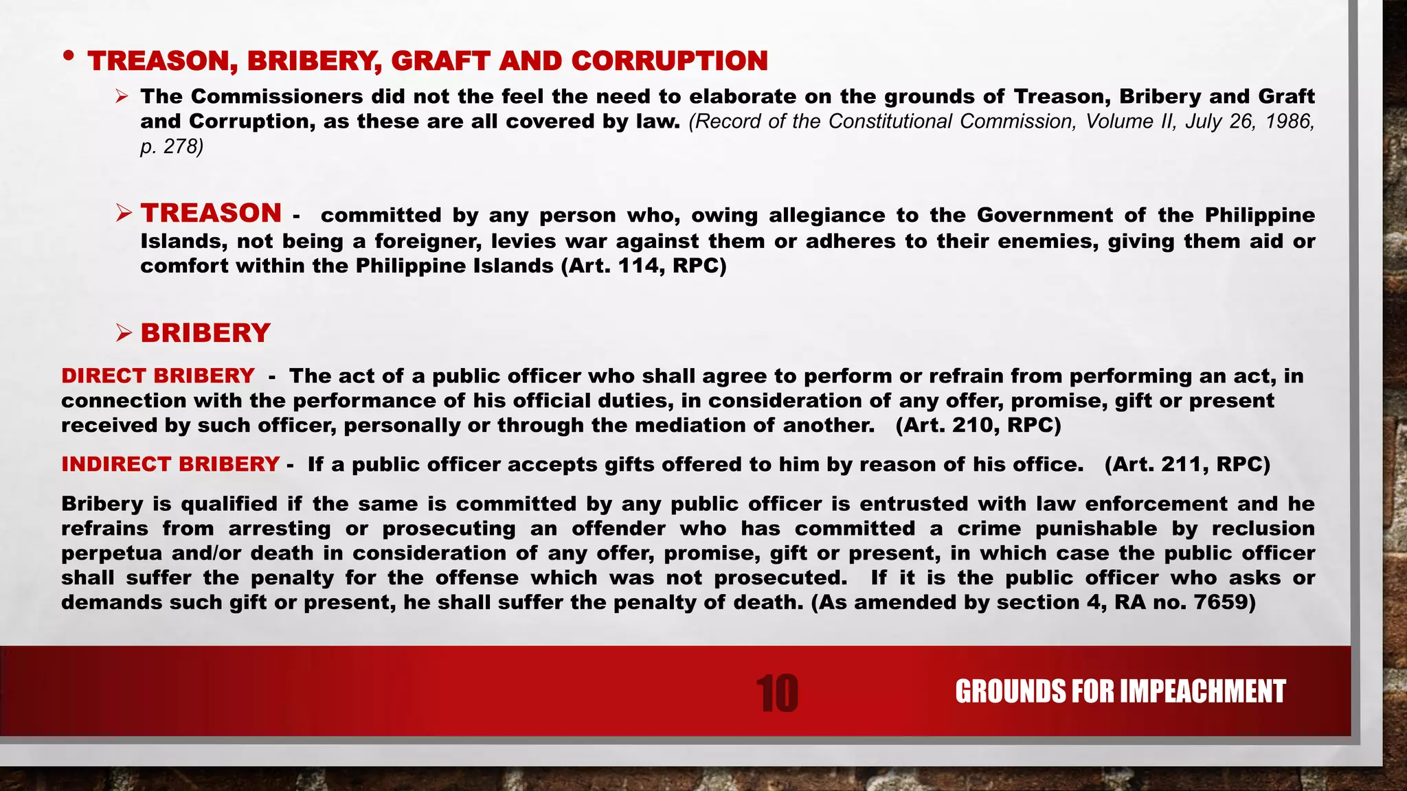 Primer on Impeachment in the Philippines | PDF