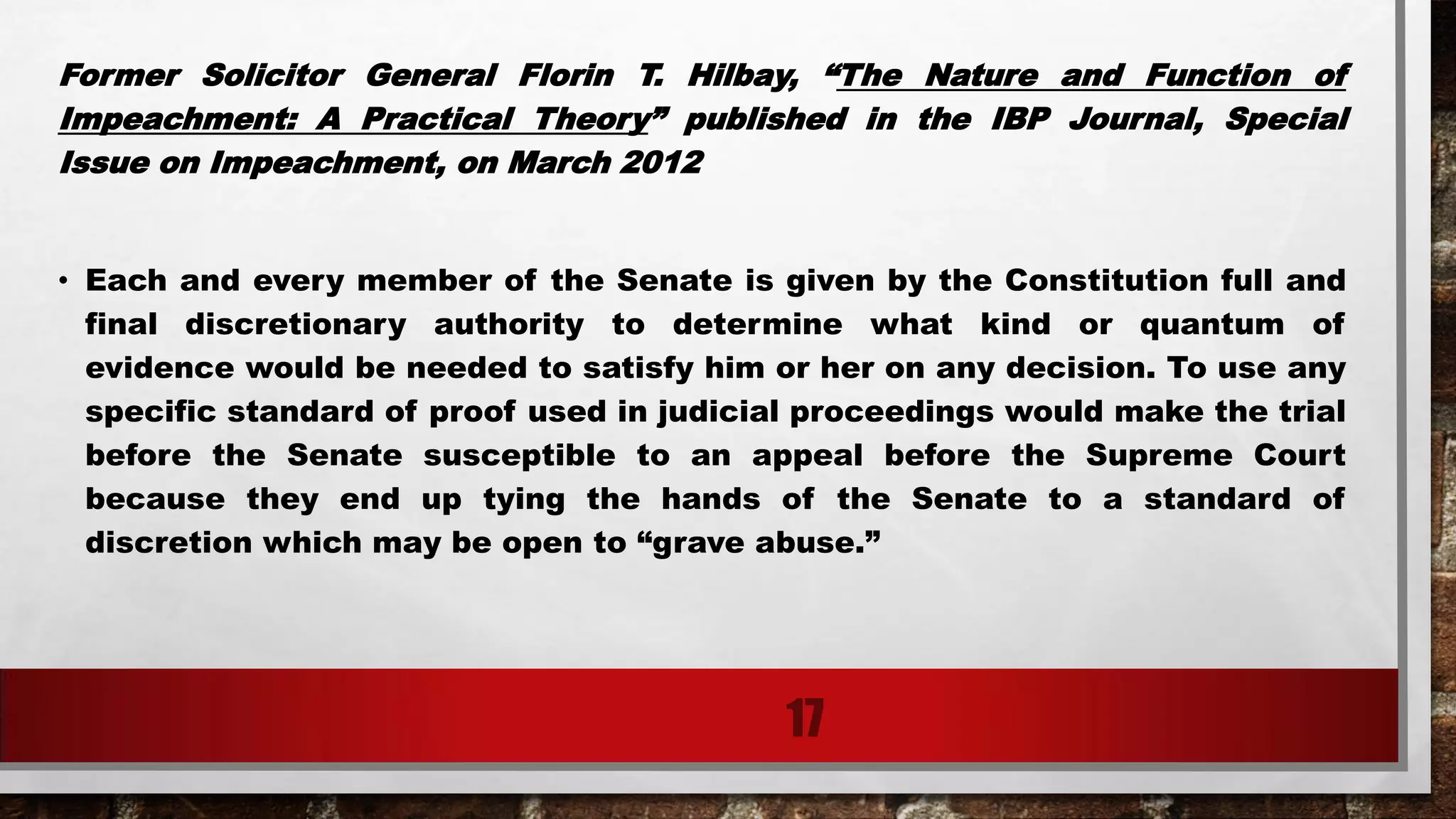 Primer on Impeachment in the Philippines | PDF