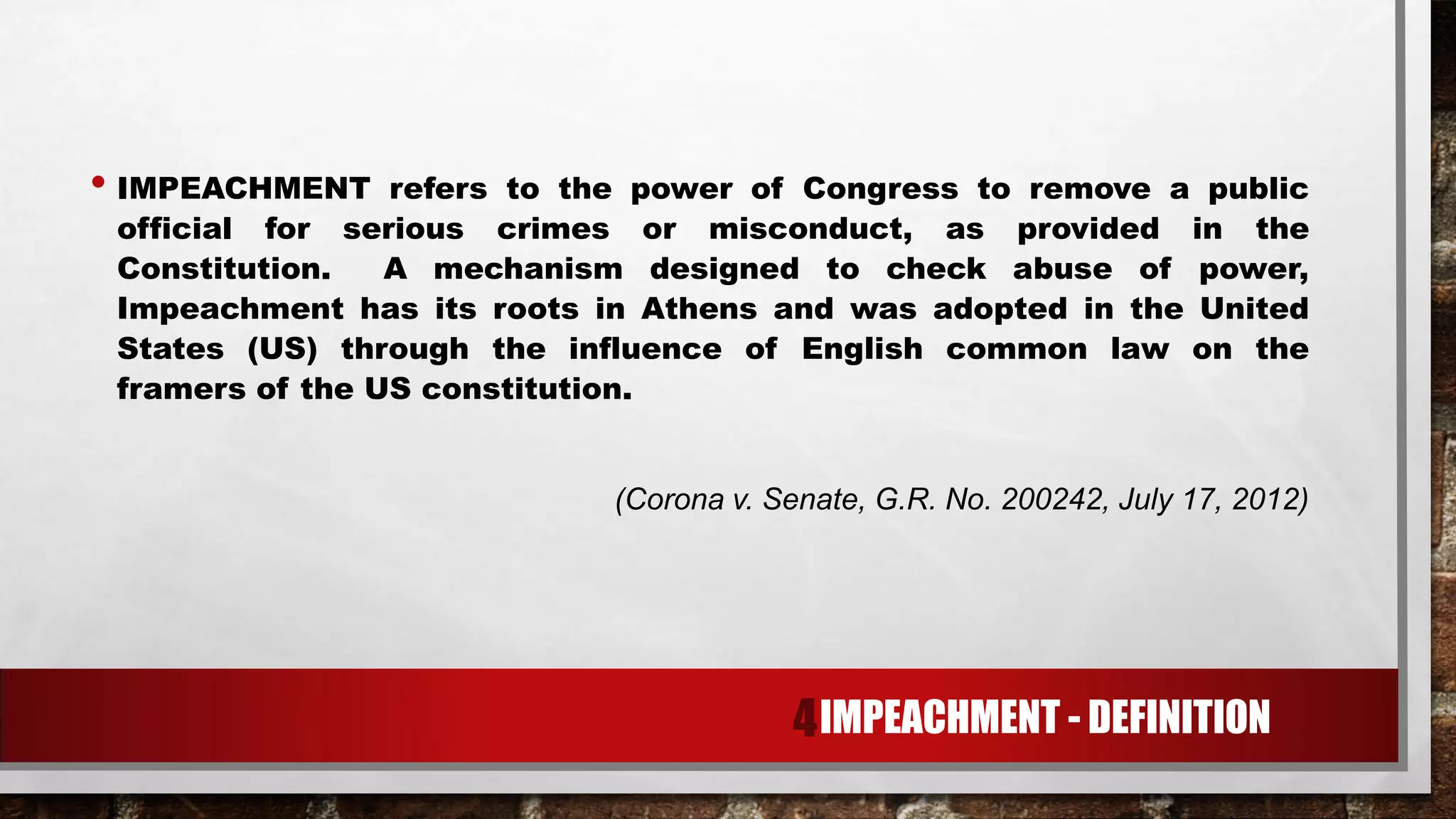 Primer on Impeachment in the Philippines | PDF