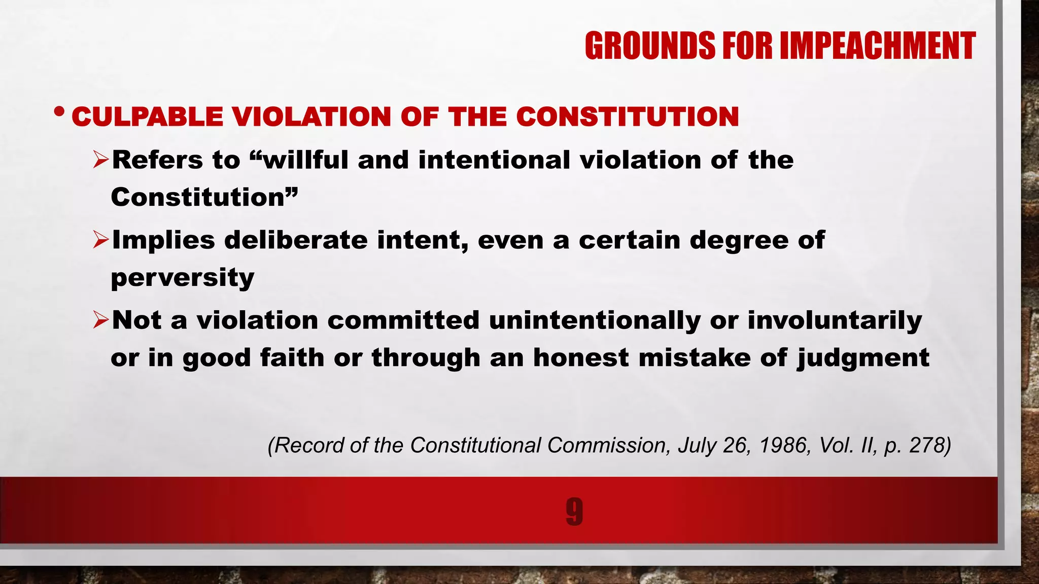 Primer on Impeachment in the Philippines | PDF