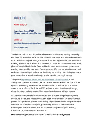 What is the Size of the Impedance based TEER Measurement Systems Market ...