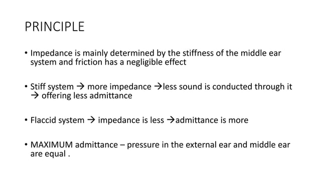IMPEDANCE AUDIOGRAM or TYMPANOMETRY.pptx | Digital Audio | Computer ...