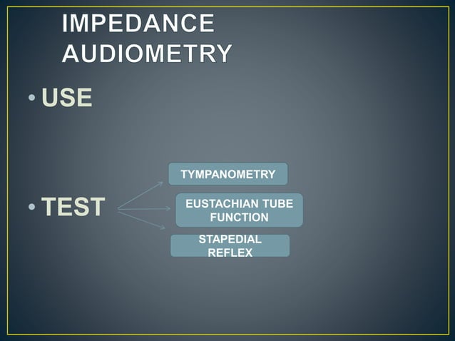 Impedance audiometry part 1 | PPTX | Ear, Nose and Throat Conditions ...