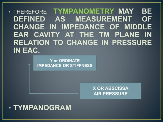 Impedance audiometry part 1 | PPTX | Ear, Nose and Throat Conditions ...