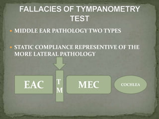 Impedance audiometry part2 | PPT