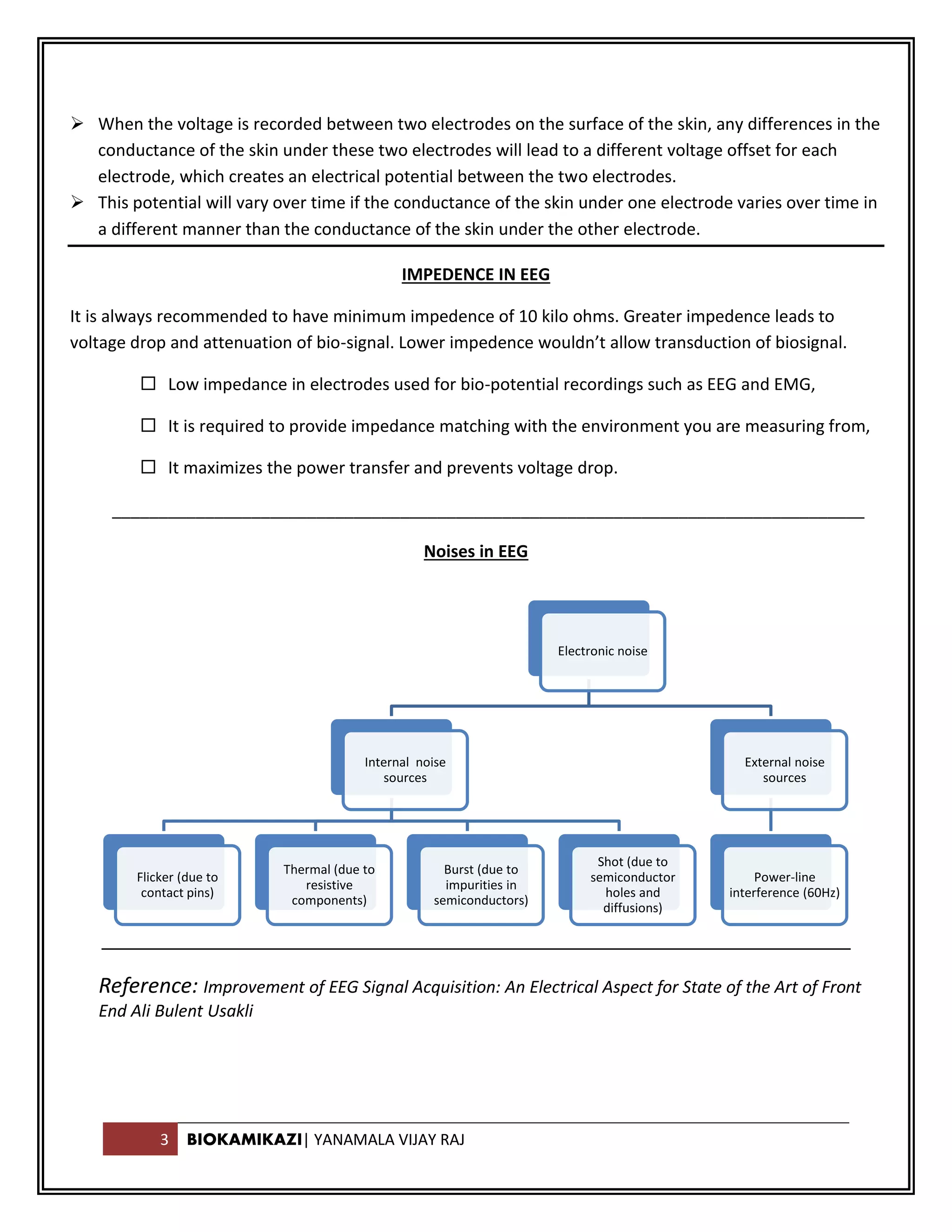 Impedence in EEG ( electroencephalography ) | PDF