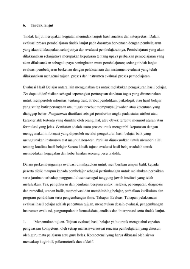 Impelementasi evaluasi | DOCX