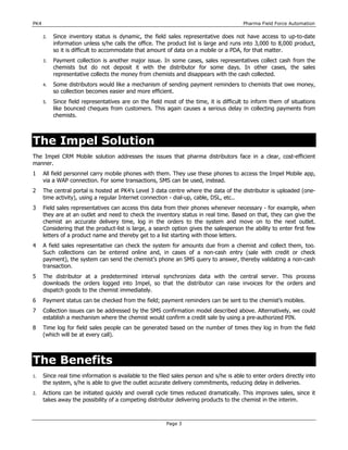 Impel CRM for Pharma Field Force | PDF
