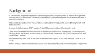 IMPELLA DEVICE IN THE MANAGEMENT OF CARDIOGENIC SHOCK | PPTX
