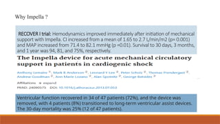 IMPELLA DEVICE IN THE MANAGEMENT OF CARDIOGENIC SHOCK | PPTX