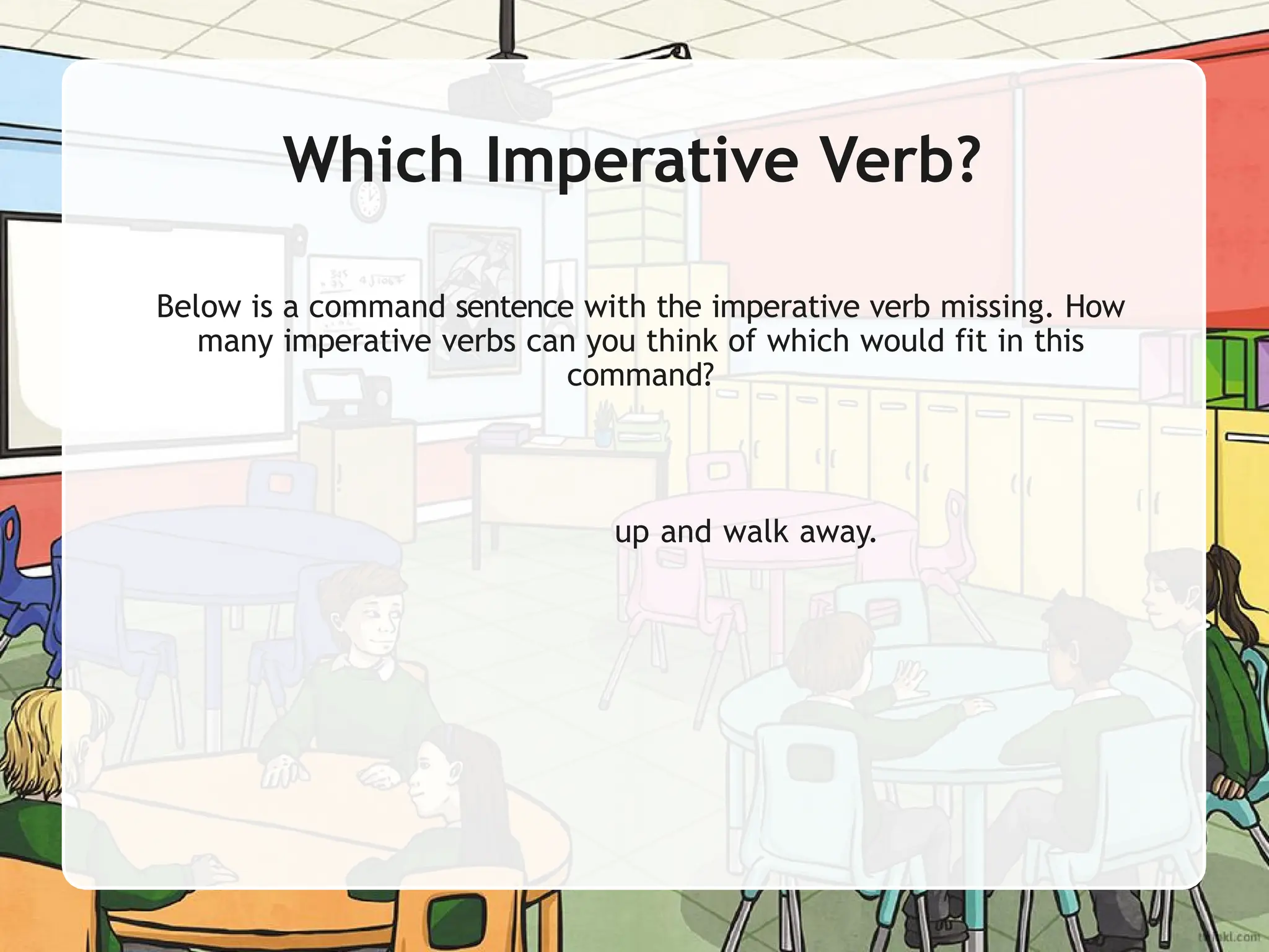 Imperatives verbs through commnads in different situation | PPT