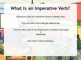 Imperatives verbs through commnads in different situation | PPT