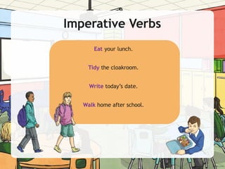 Imperatives verbs through commnads in different situation | PPTX