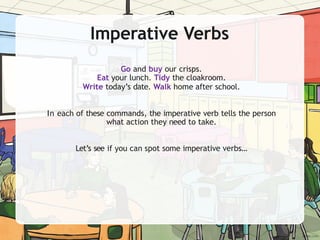 Imperatives verbs through commnads in different situation | PPT