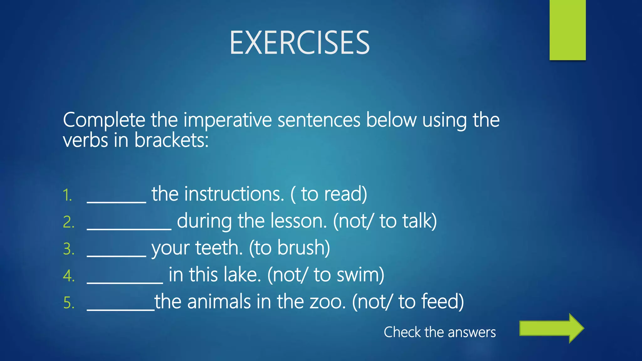 Imperative forms | PPTX