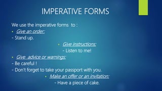Imperative forms | PPTX
