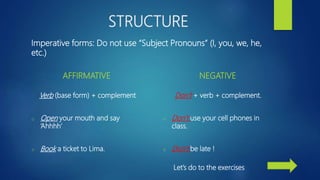 Imperative forms | PPTX