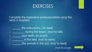 Imperative forms | PPTX