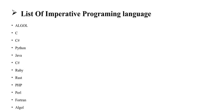 Imperative Programing engineering ppt.pptx | Free Download