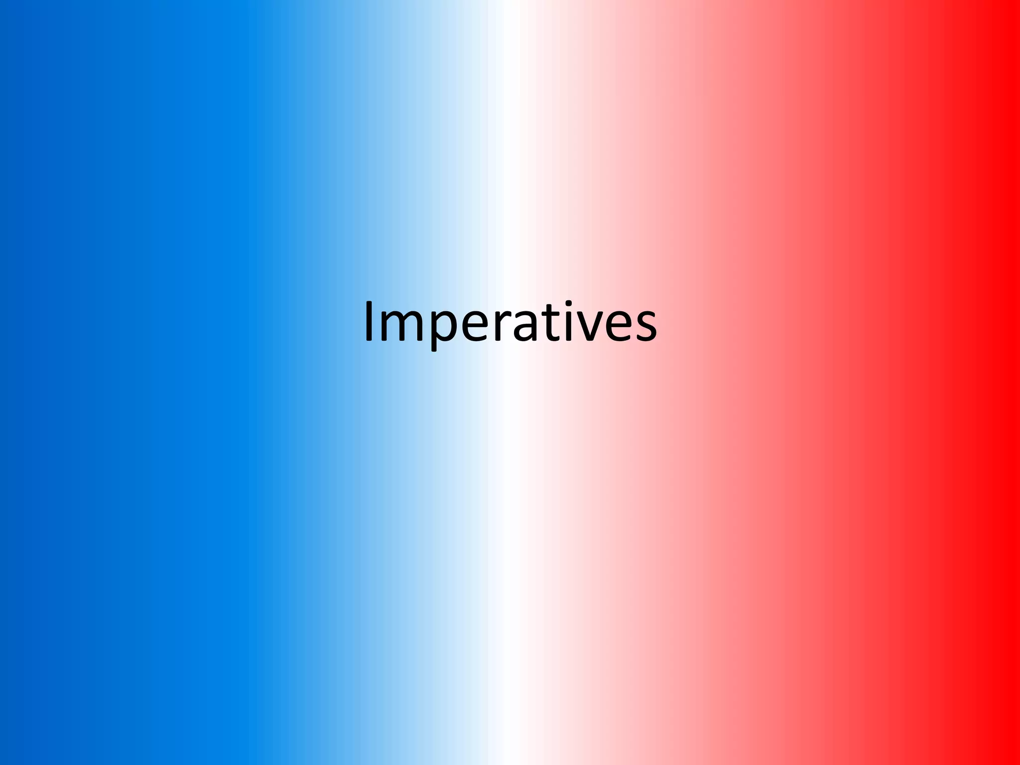 Imperatives | PPTX