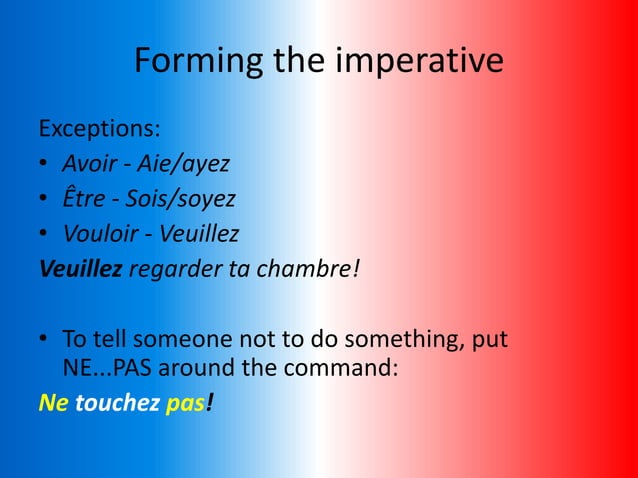 Imperatives | PPTX