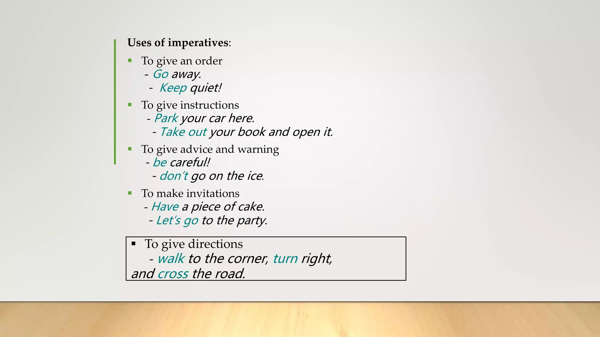 Imperatives - 2nd Grade | PPTX